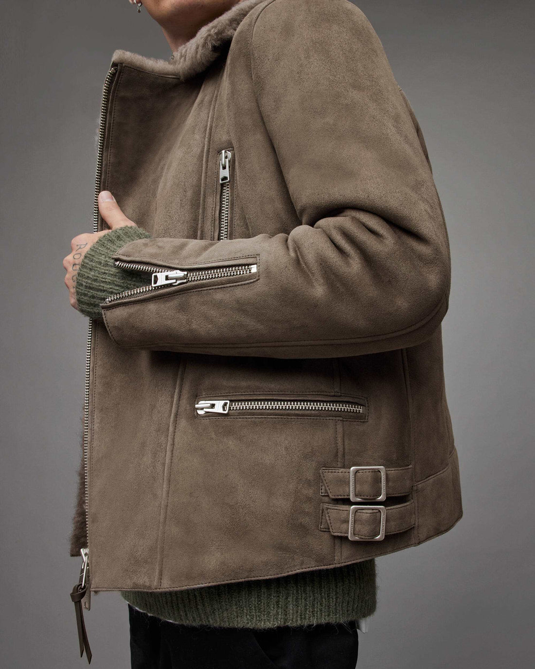 Men's Leather Shearling Jacket | Shop Biker Jackets