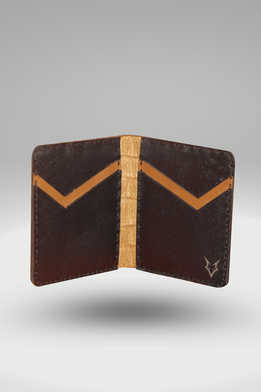 Men's Crocodile Leather Card Holder In Dark Brown - Arcane Fox