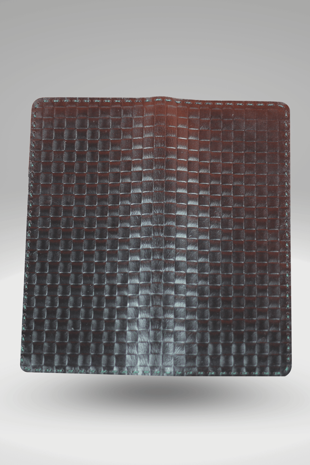 Unisex Black Hand-Stitched Leather Long Wallet - Arcane Fox