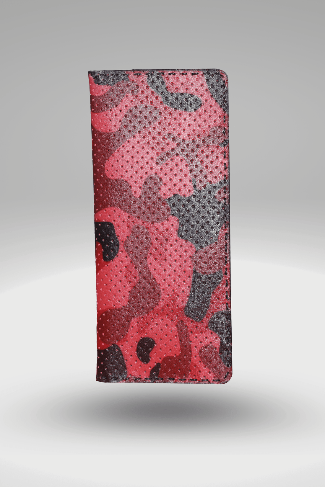 Unisex Red & Black Camouflage Leather Long Wallet﻿ - Arcane Fox