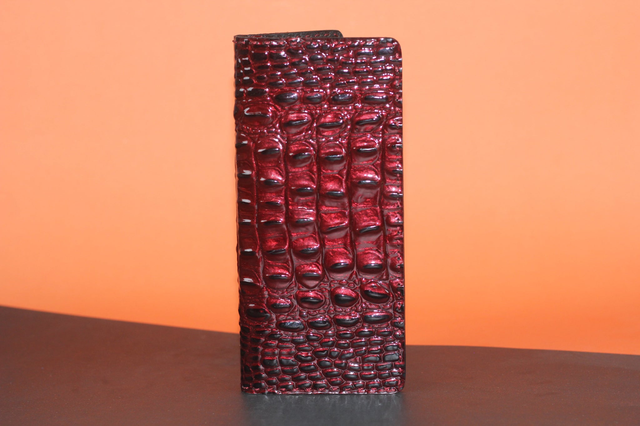 Unisex Dark Green Leather Wallet | Exotic Bifold Long Wallet